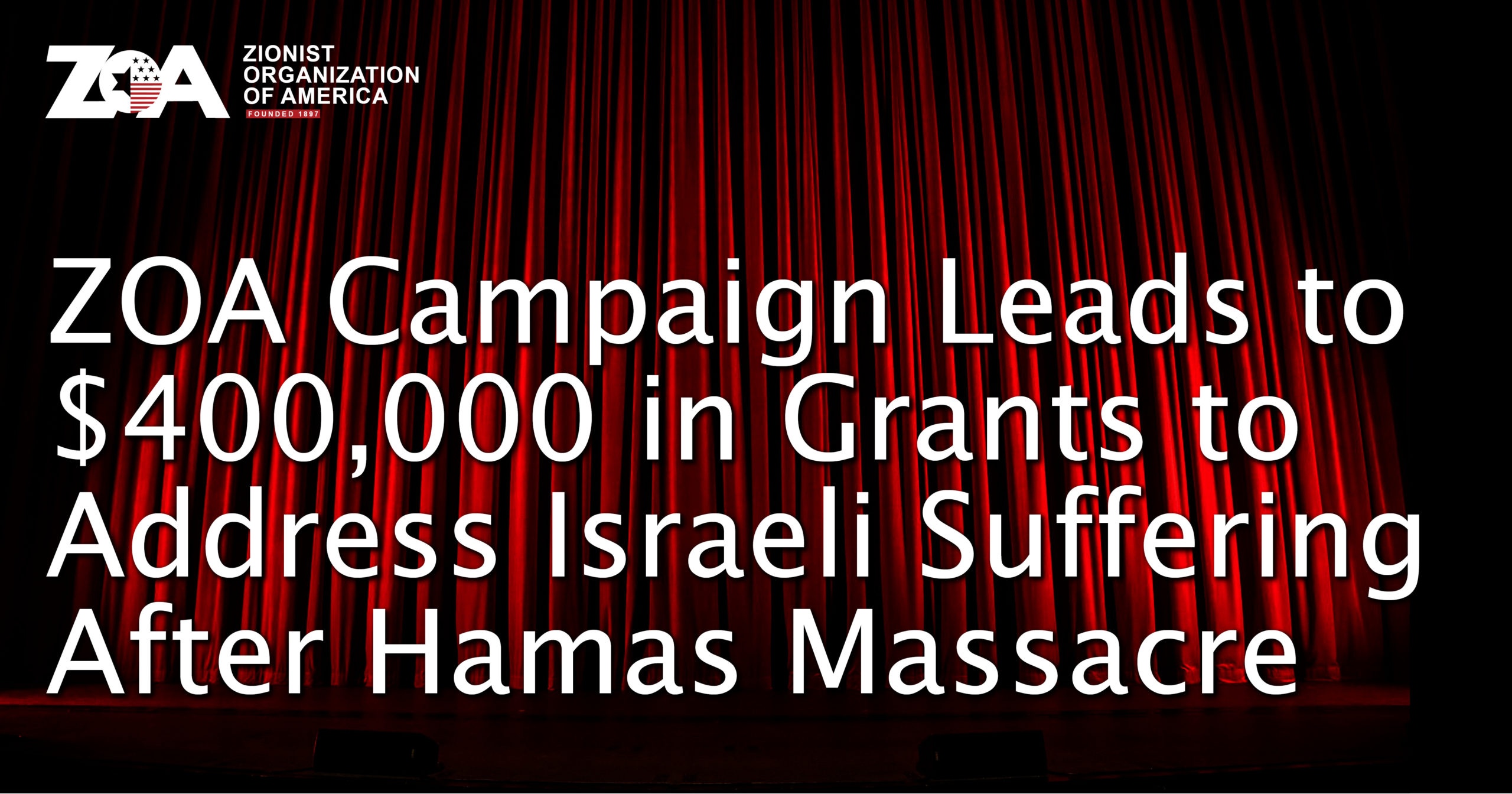 Zionist Organization of America | ZOA Campaign Leads to $400,000 in ...