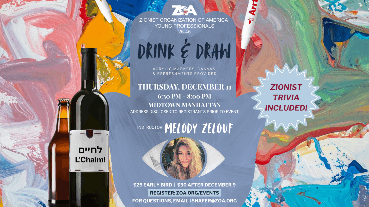 Zionist Organization of America | ZOA Young Professionals NYC: Drink ...